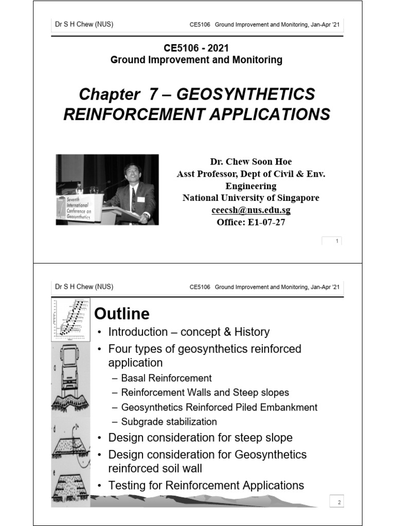 CE5106-2021 - Ch7 - Geosynthetics - Reinforcement Apps | PDF | Strength ...