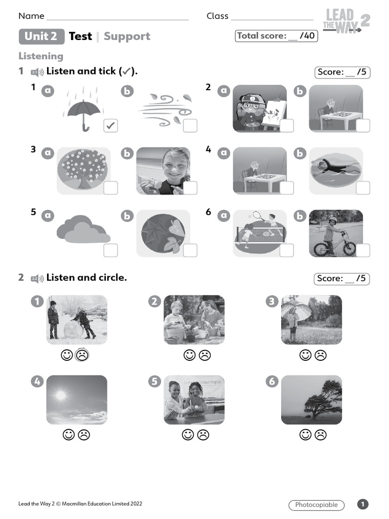 Lead the Way 2 Unit 2 Test PDF | PDF