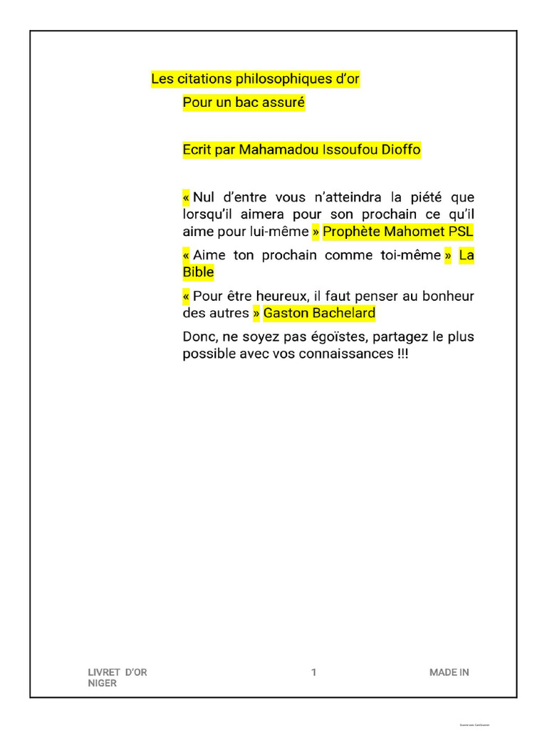 Les Citations Philosophique | PDF