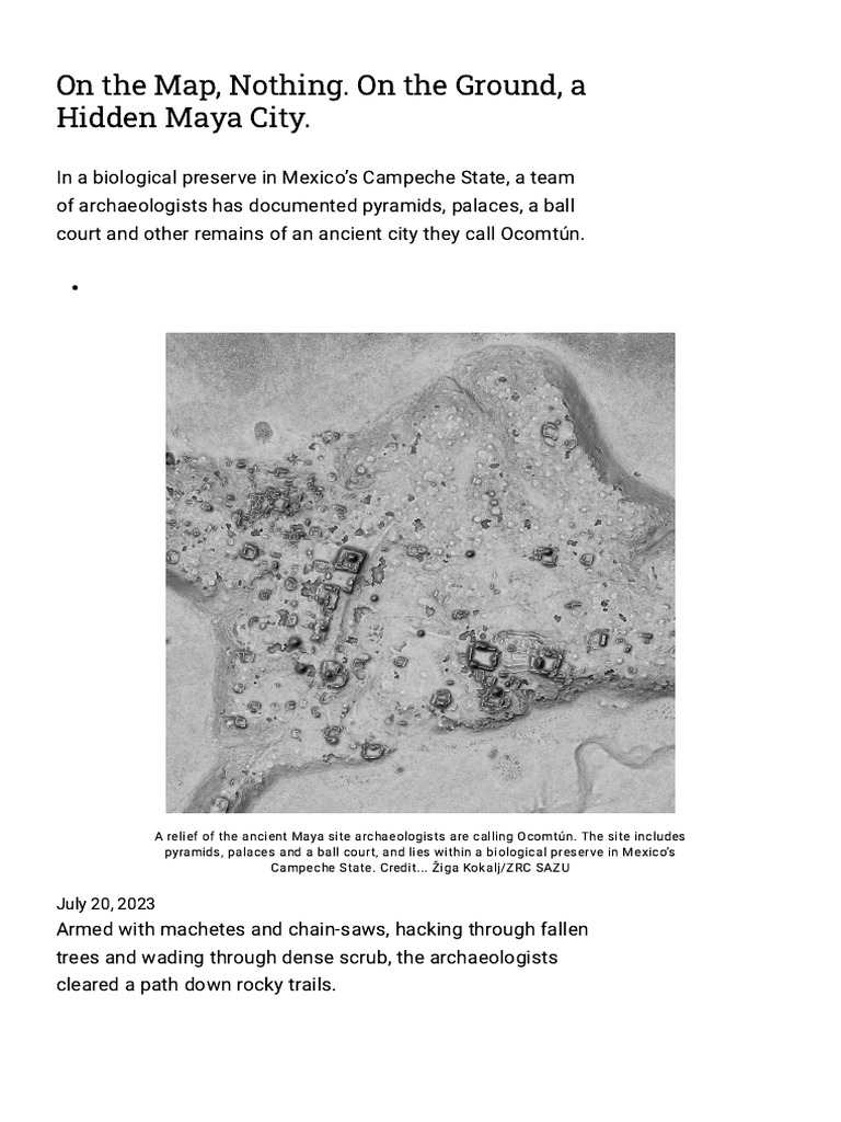 Discovery of Ocomtún: A Hidden Maya City | PDF | Mexico | Maya Civilization