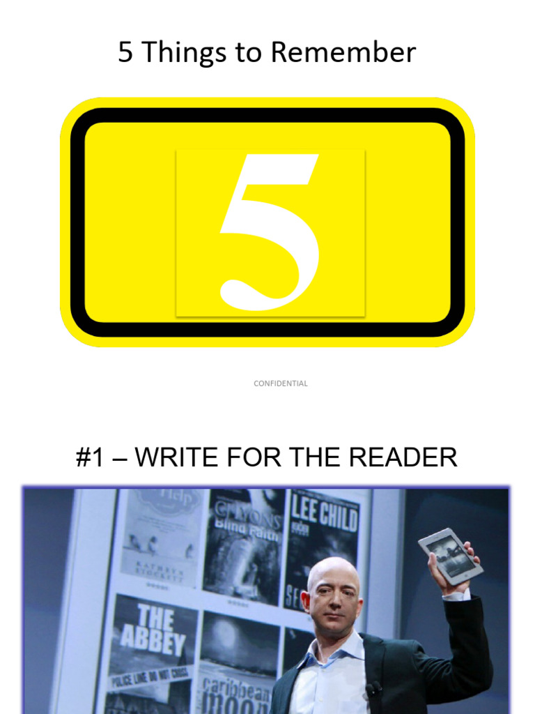 Writing at Amazon - 5 Things To Remember | PDF | Computing