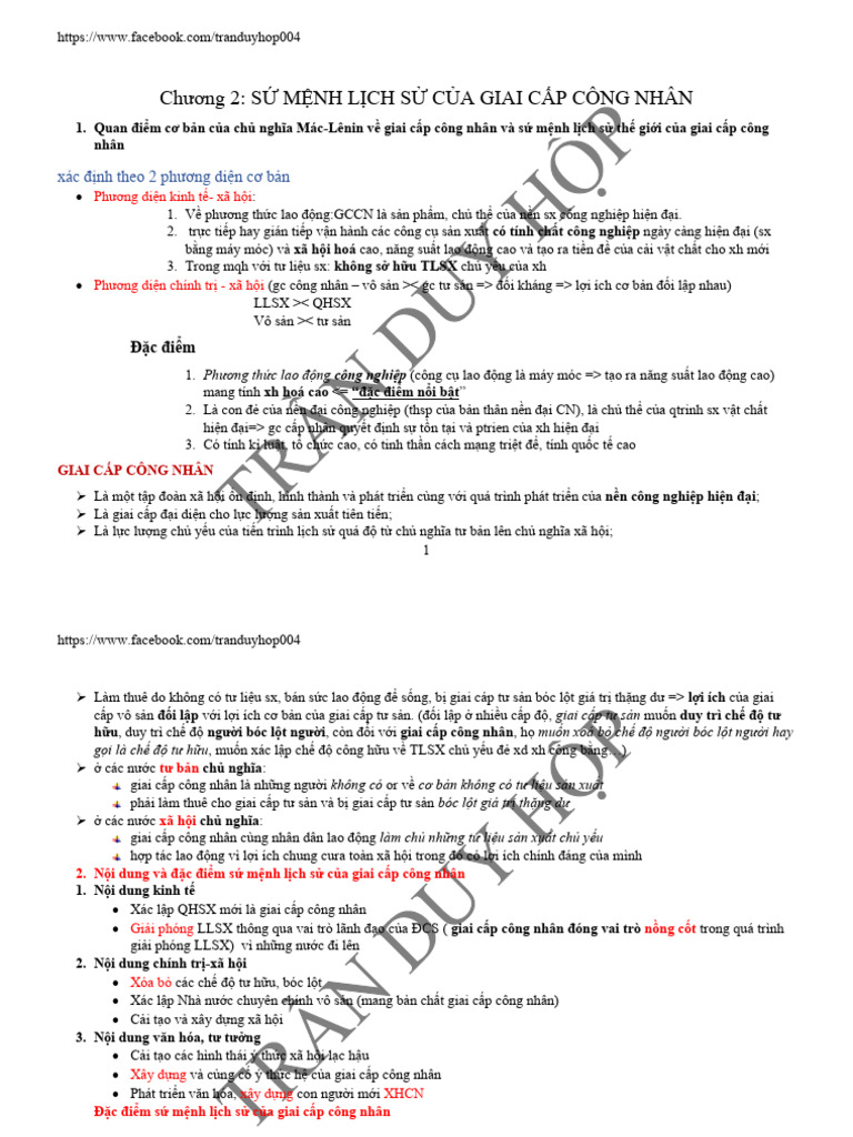 Chương 2 CNXHKH tóm tắt | PDF