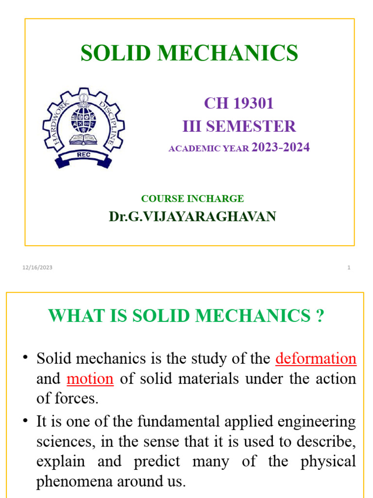 Introduction to Solid Mechanics | PDF | Beam (Structure) | Stress ...