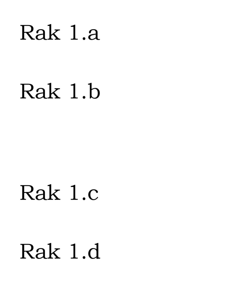Rak 1 | PDF