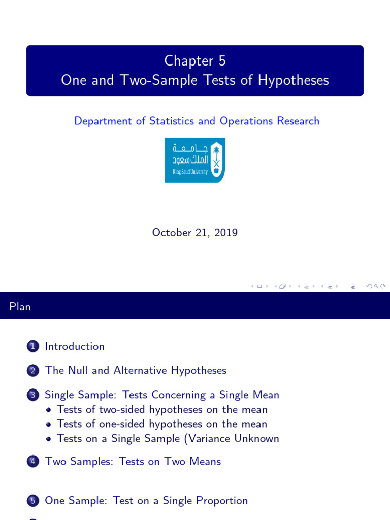 Chapter 5 18 | PDF | P Value | Null Hypothesis