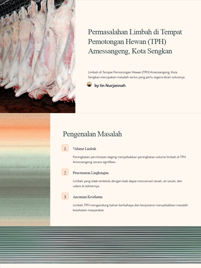 Permasalahan Limbah Di Tempat Pemotongan Hewan TPH Amessangeng Kota Sengk | PDF