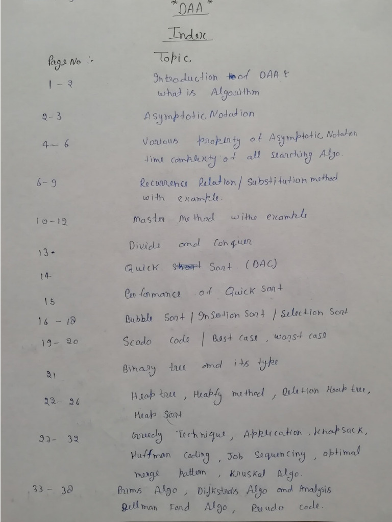 DAA full notes | PDF