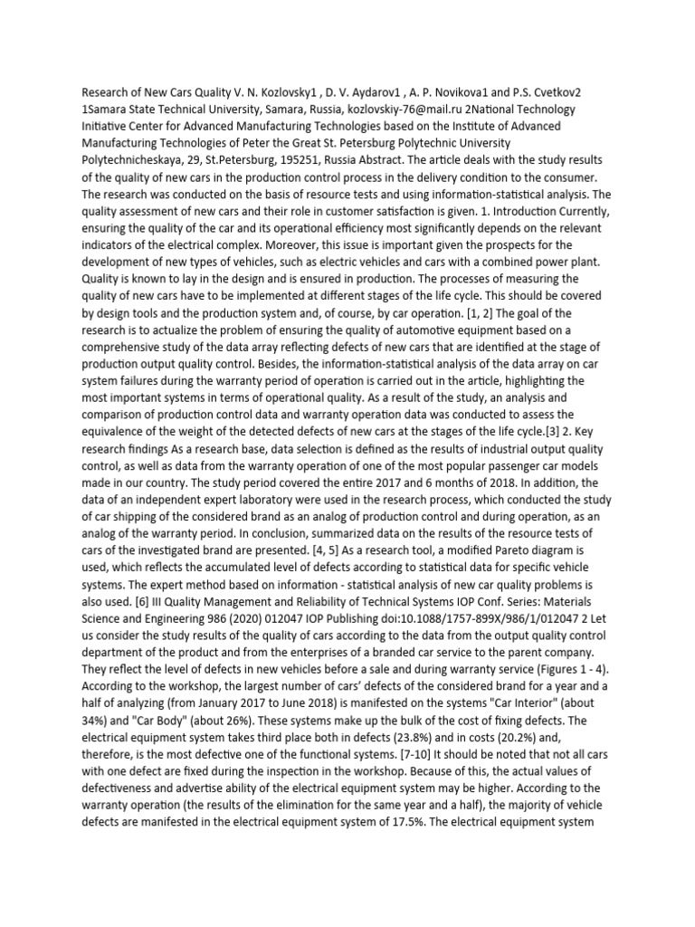 Research For Cars | PDF | Car | Life Cycle Assessment