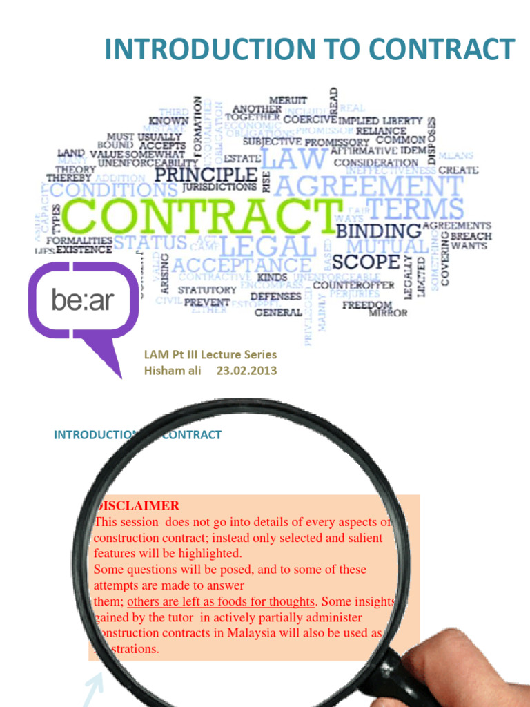 Introduction To PAM Contract | PDF | Consideration | Architect