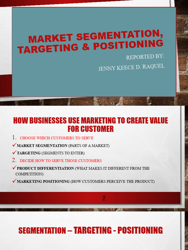 Market Segmentation, Targeting & Positioning | PDF | Market Segmentation | Marketing