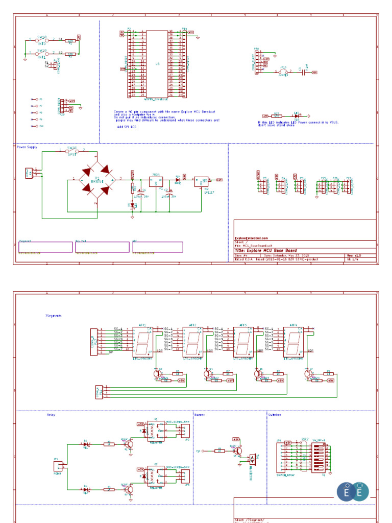MCU Base Board Schematic Design | PDF
