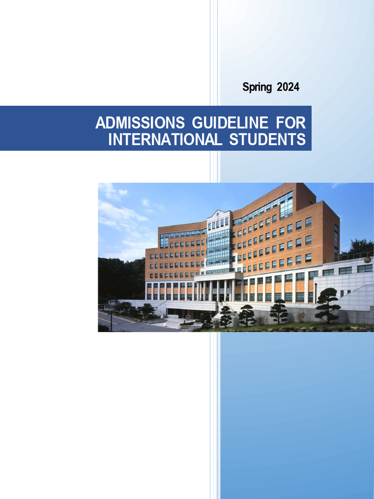 Spring 2024 International Students Admission Guideline | PDF | Identity ...