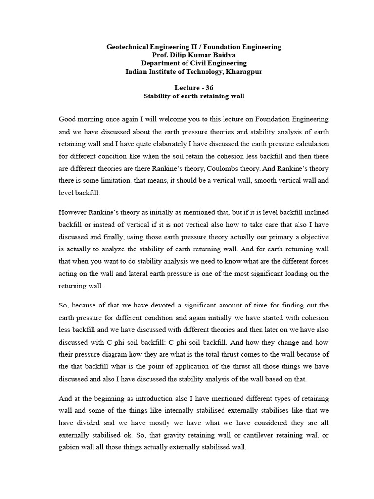 Lec 36 | Download Free PDF | Force | Civil Engineering