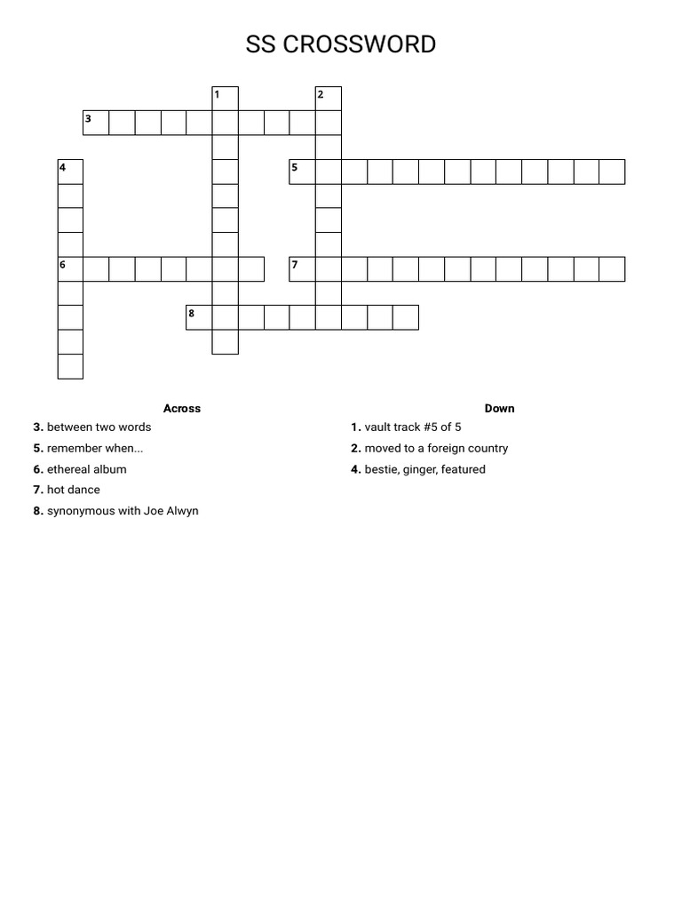 Ss Crossword Crossword Labs Pdf