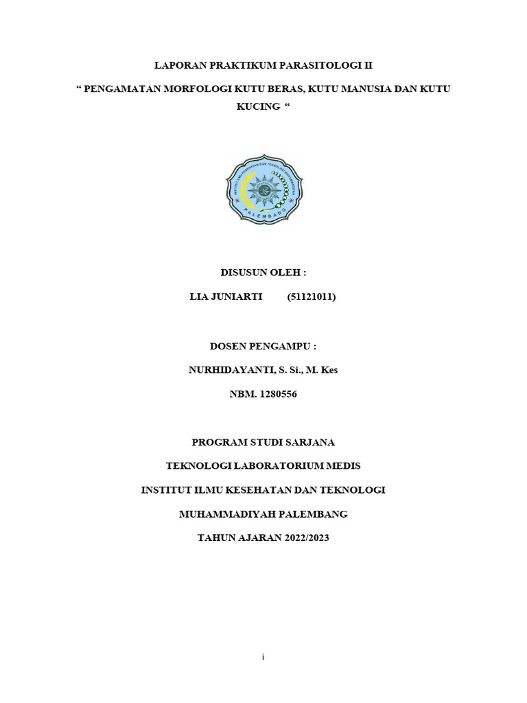 Laporan Pengamatan Morfologi Kutu - Lia Juniarti | PDF