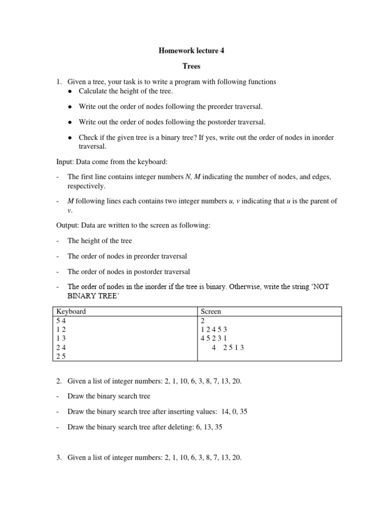 Assignments 4 Tree | PDF