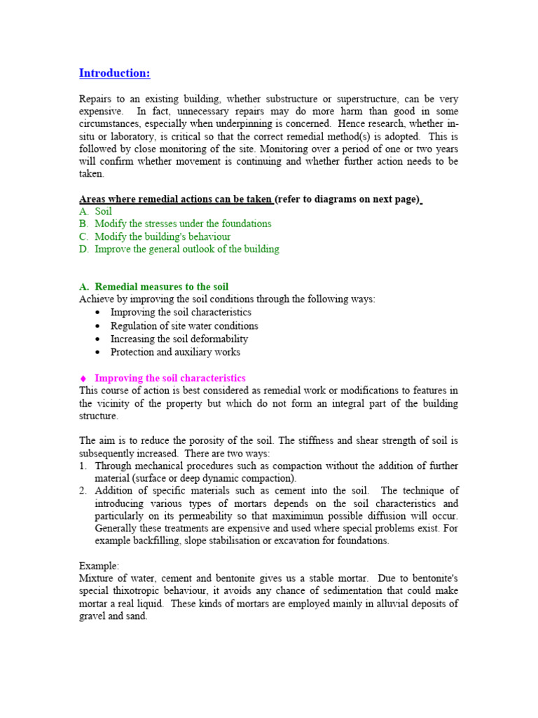 Differential Settlement Treatment Solutions | PDF | Soil | Concrete