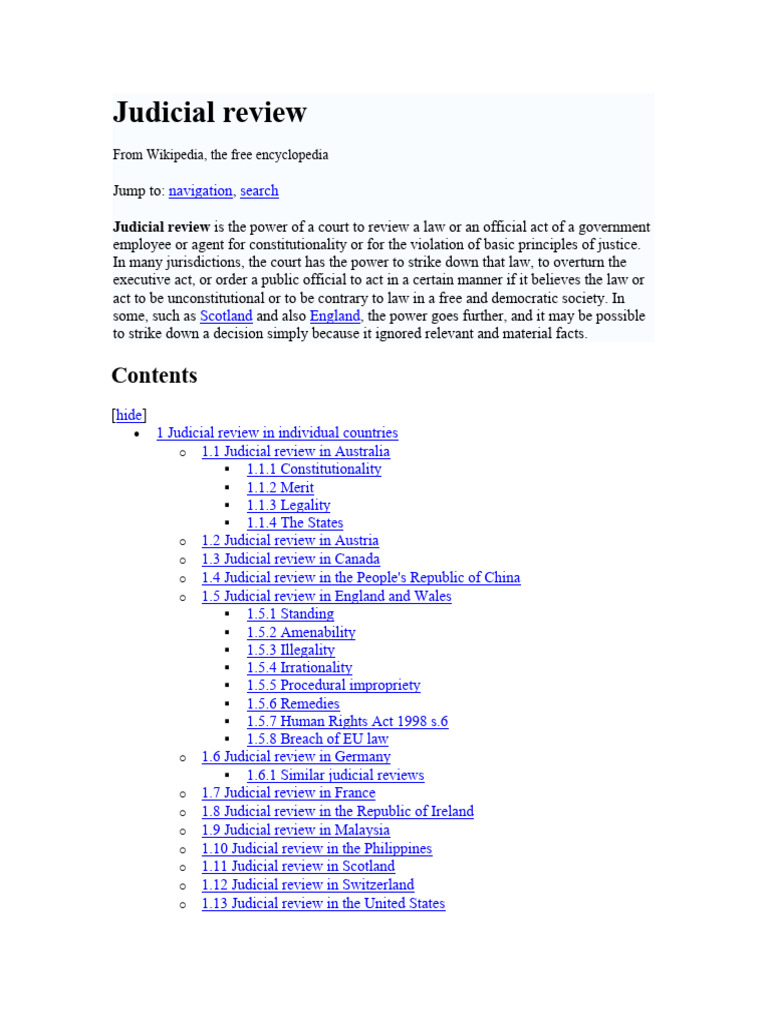 JUDICIAL REVIEW | PDF | Governance | Political Charters