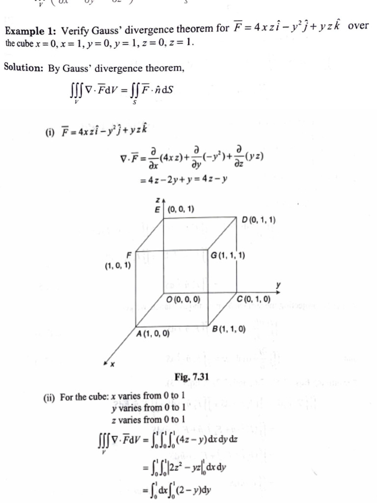 Examples - Green's Divergence Theorem | PDF | Applied Mathematics | Geometry