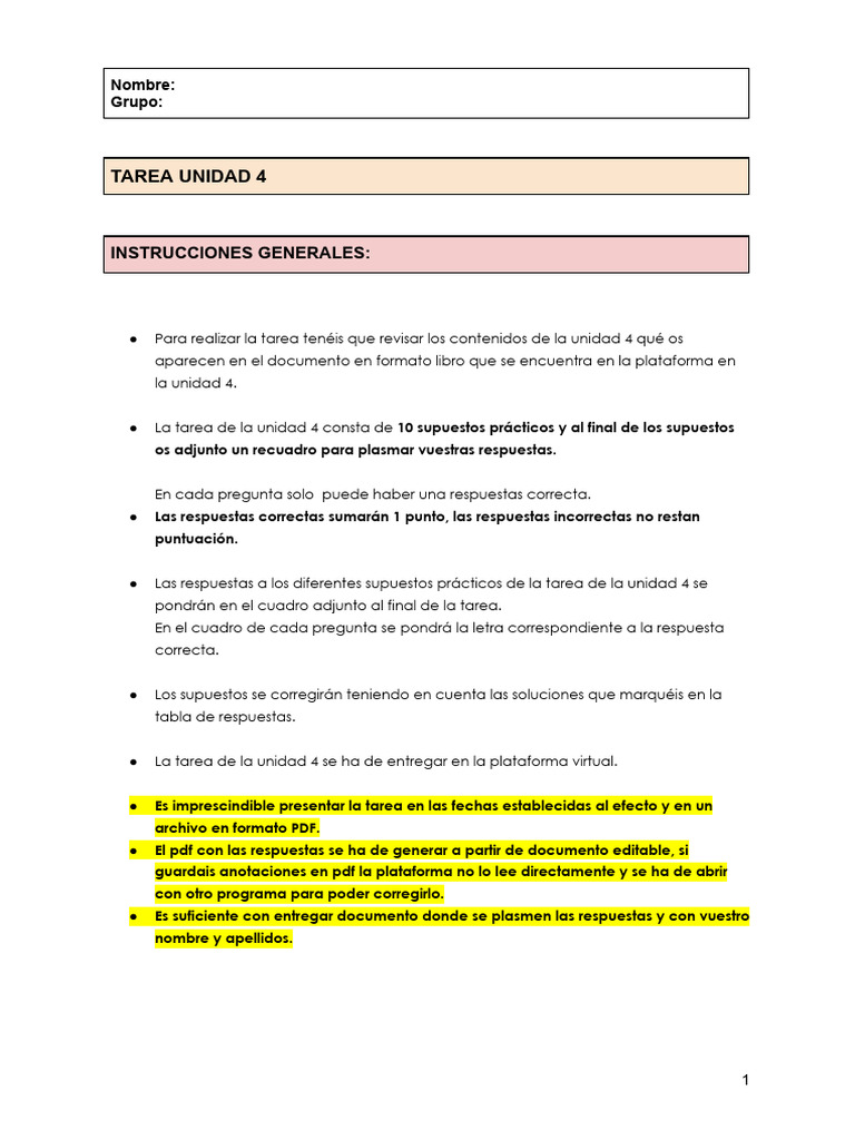 Tasca Unitat 4 | PDF | Business