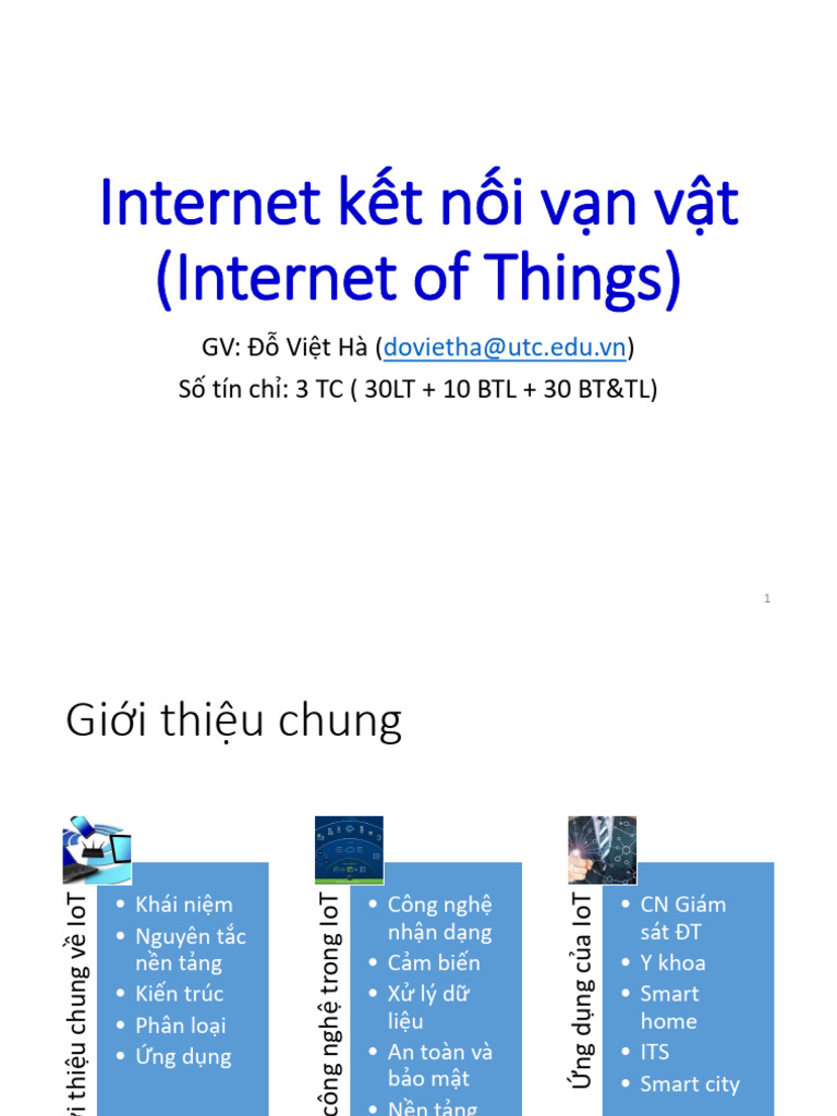 IoT - B1 - Gioi Thiêu Chung - Nov2022-Đã G P | PDF