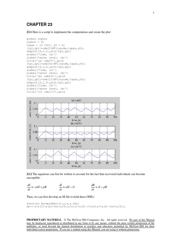 CH23 Numerical Method | PDF | Ordinary Differential Equation | Equations