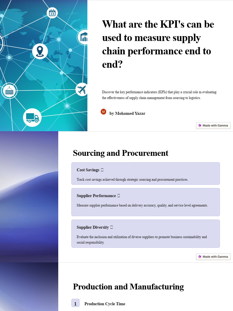 KPIs To Measure End To End Supply Chain Performance | PDF | Performance Indicator | Supply Chain