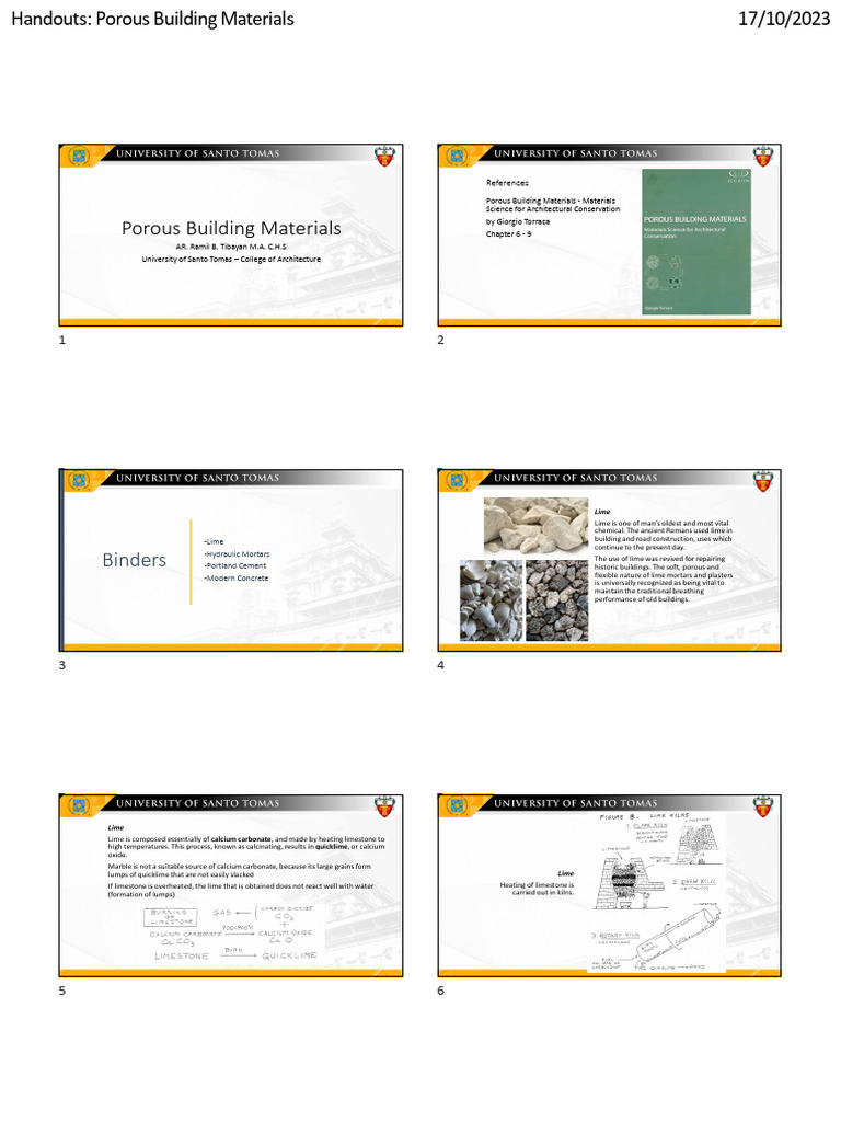 04 Porous Building Materials | PDF | Cement | Mortar (Masonry)