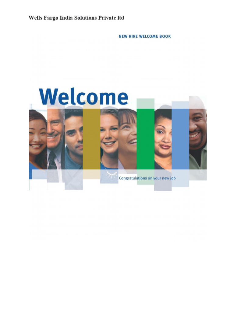 Wells Fargo India New Hire Kit | PDF