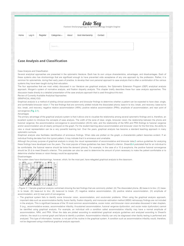 Case Analysis and Classification - Ento Key | PDF | Vision | Visual System