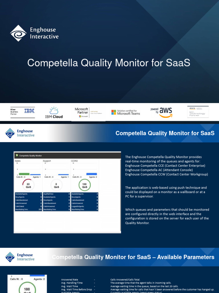 Competella Quality Monitor For Saas | PDF | Call Centre | Software As A Service