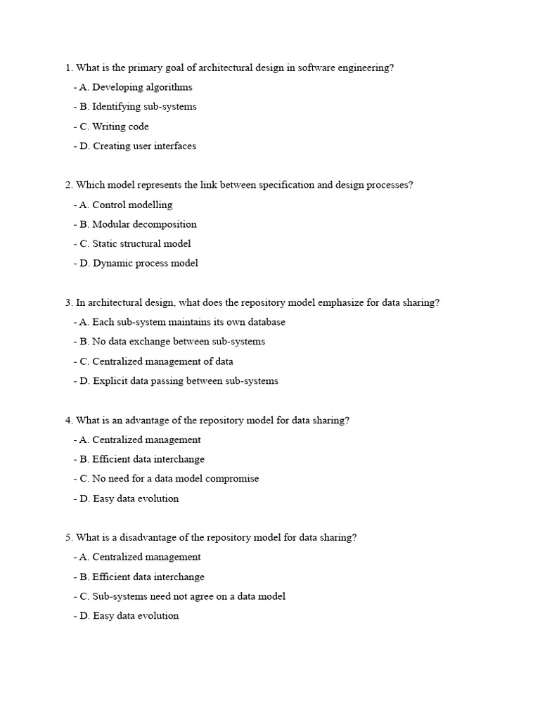 MCQs Lecture 4 | PDF | Client–Server Model | Server (Computing)