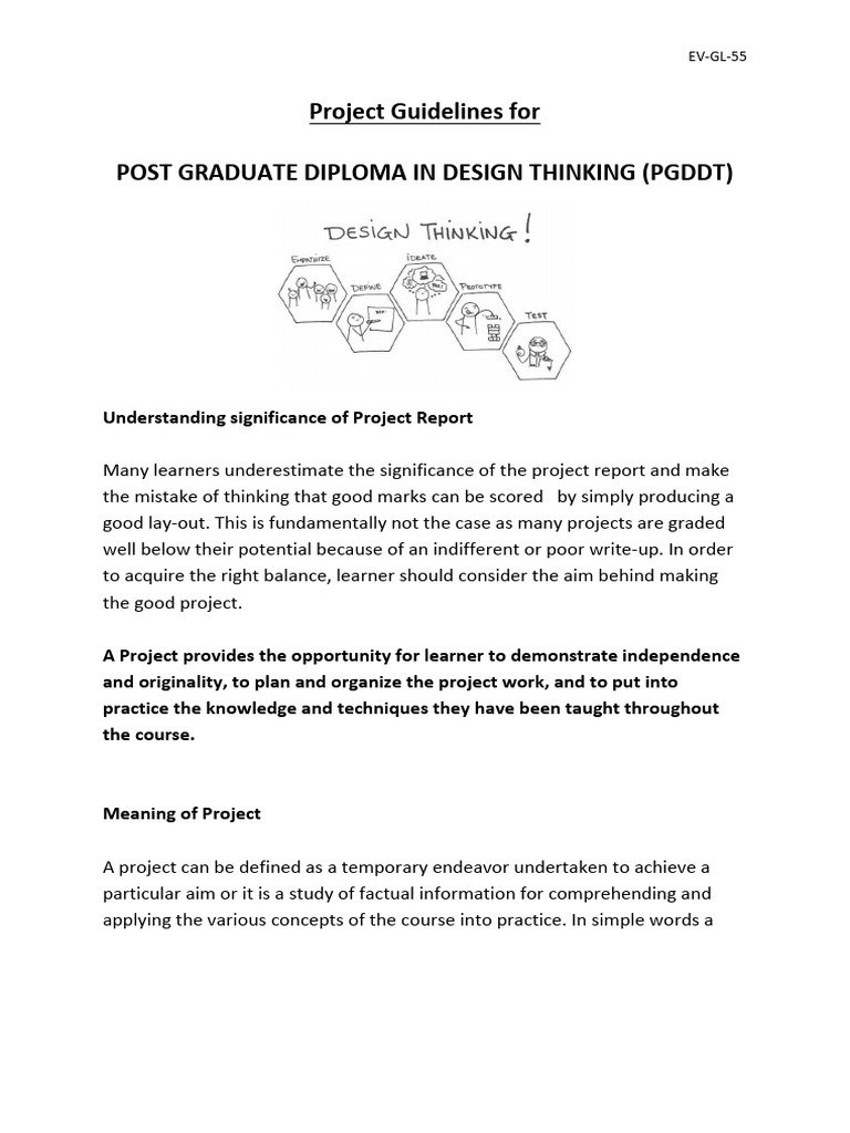ProjectGuidelines PGDDT | PDF | Design Thinking | Methodology