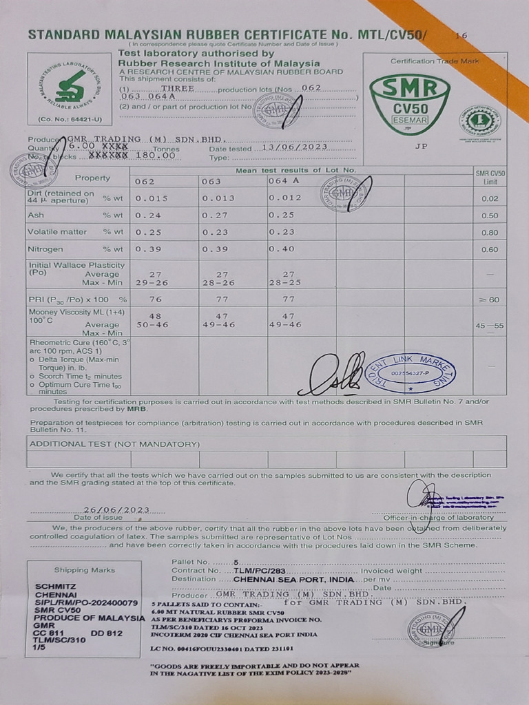 Quality Certificate | PDF