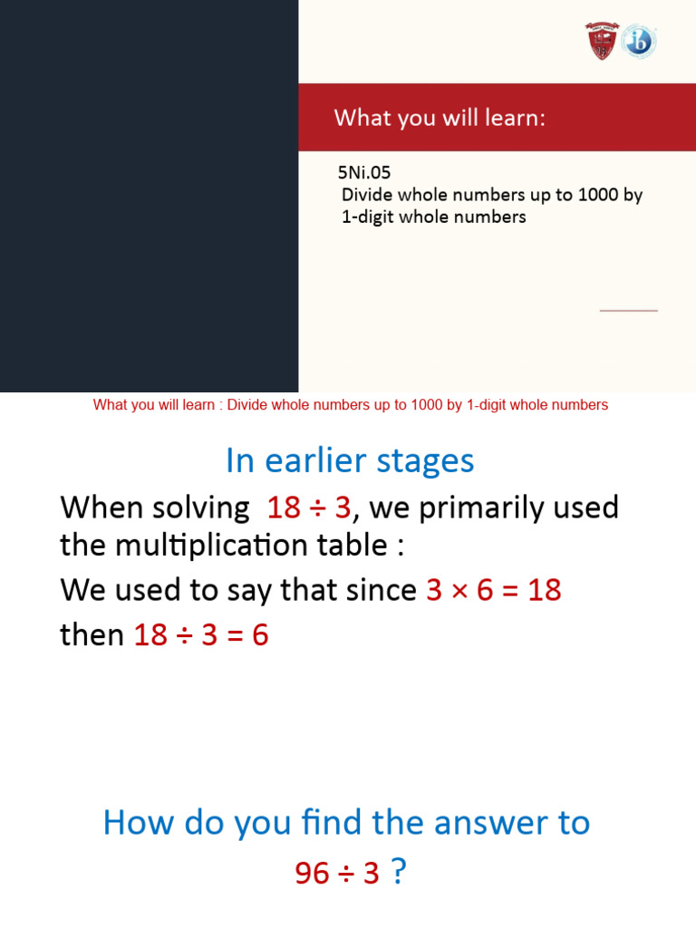 Long Division | PDF | Division (Mathematics) | Algorithms And Data Structures