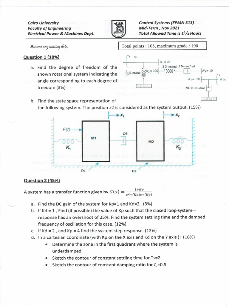 Control MT Fall 2021 | PDF