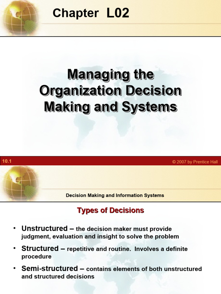 Decision Making Introduction Mis Lo2 | PDF | Decision Support System | Decision Making