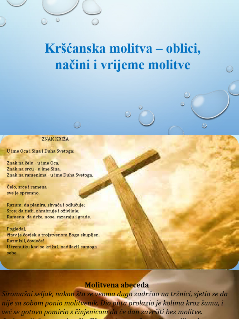 Krscanska Molitva Oblici Nacini I Vrijeme Molitve | PDF