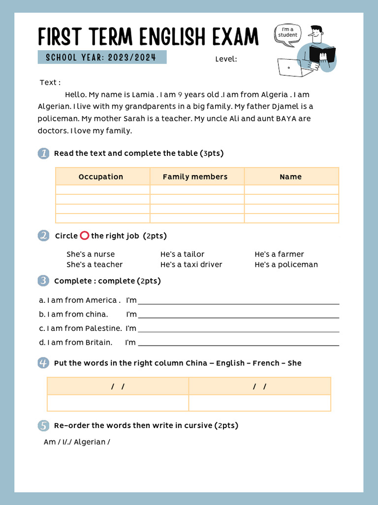 White Light Blue Verb To Be Grammar Practice Worksheet | PDF | Language ...