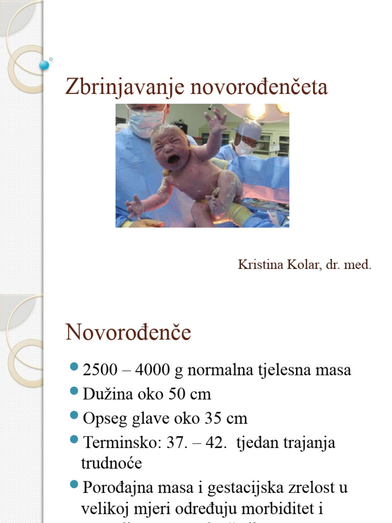 Zbrinjavanje Novorođenčeta | PDF