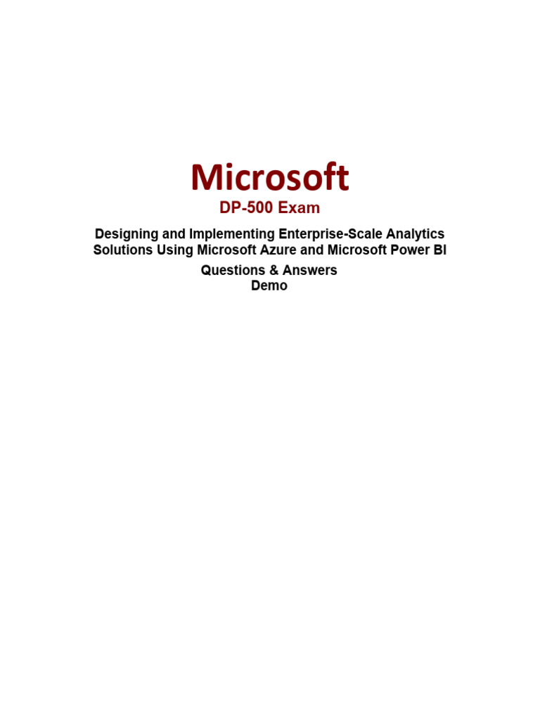 DP 500 Questions | PDF