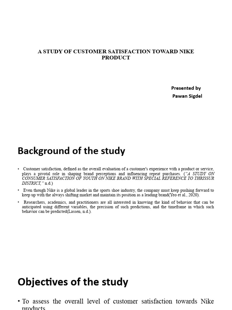Nike Customer Satisfaction Study | PDF | Customer Satisfaction ...