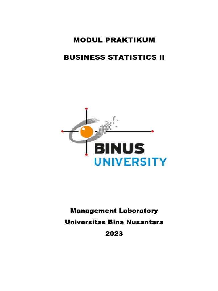 Modul Business Statistics II Semester Ganjil 2324 | PDF | Komputer