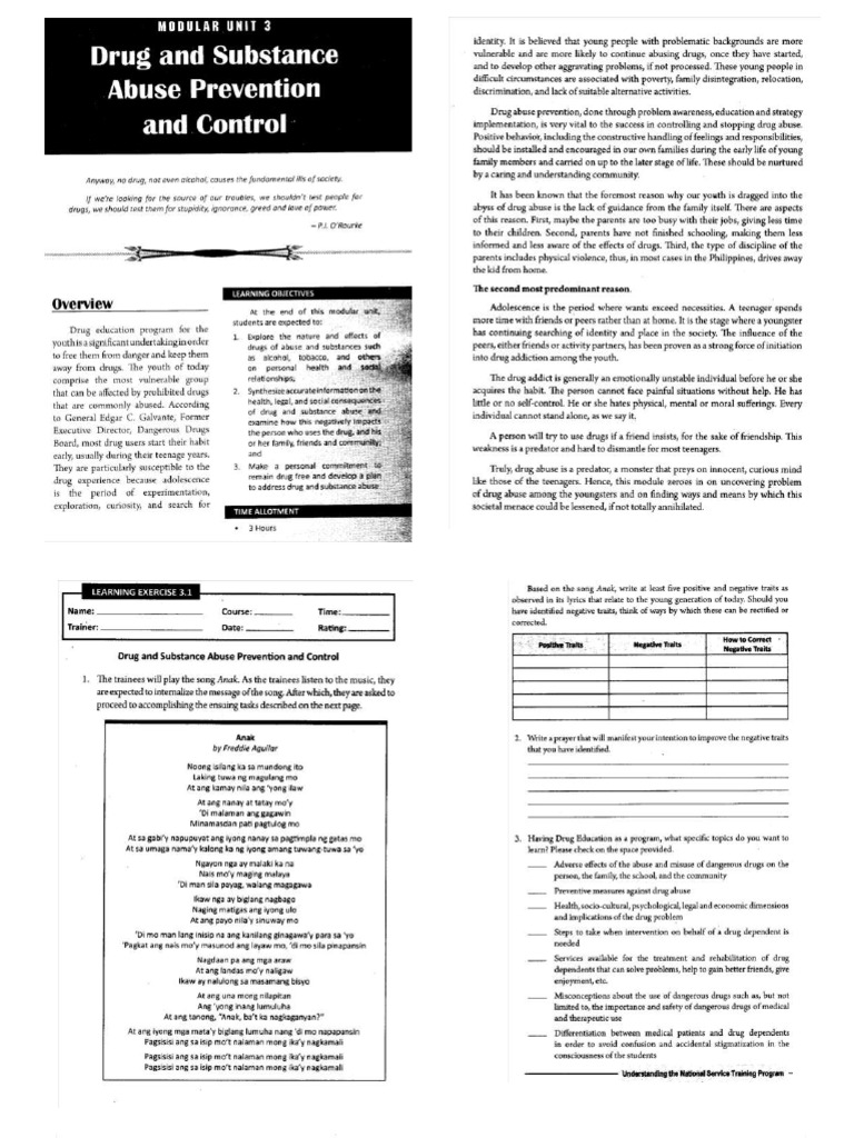 Drug and Substance Abuse Prevention | PDF
