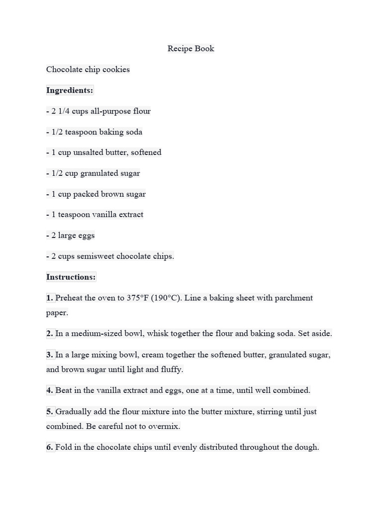 Recipe Book | PDF | Baking | Teaspoon