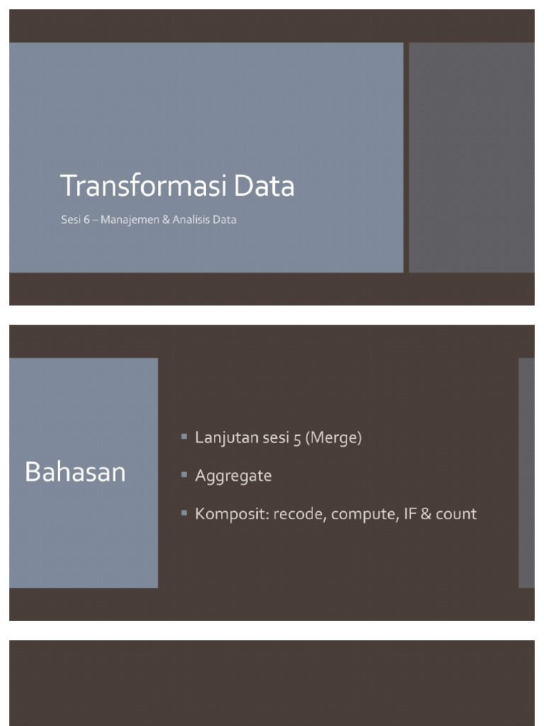 Transformasi Data | PDF