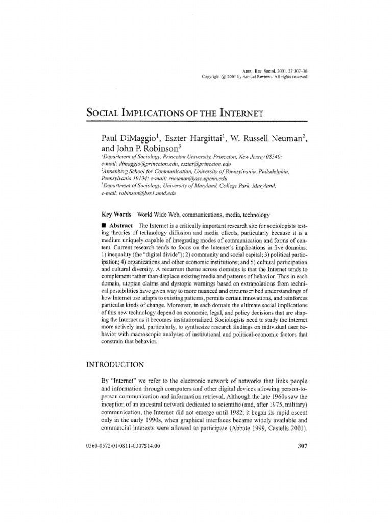 A07 DiMaggio EtAl-socialimplications | PDF
