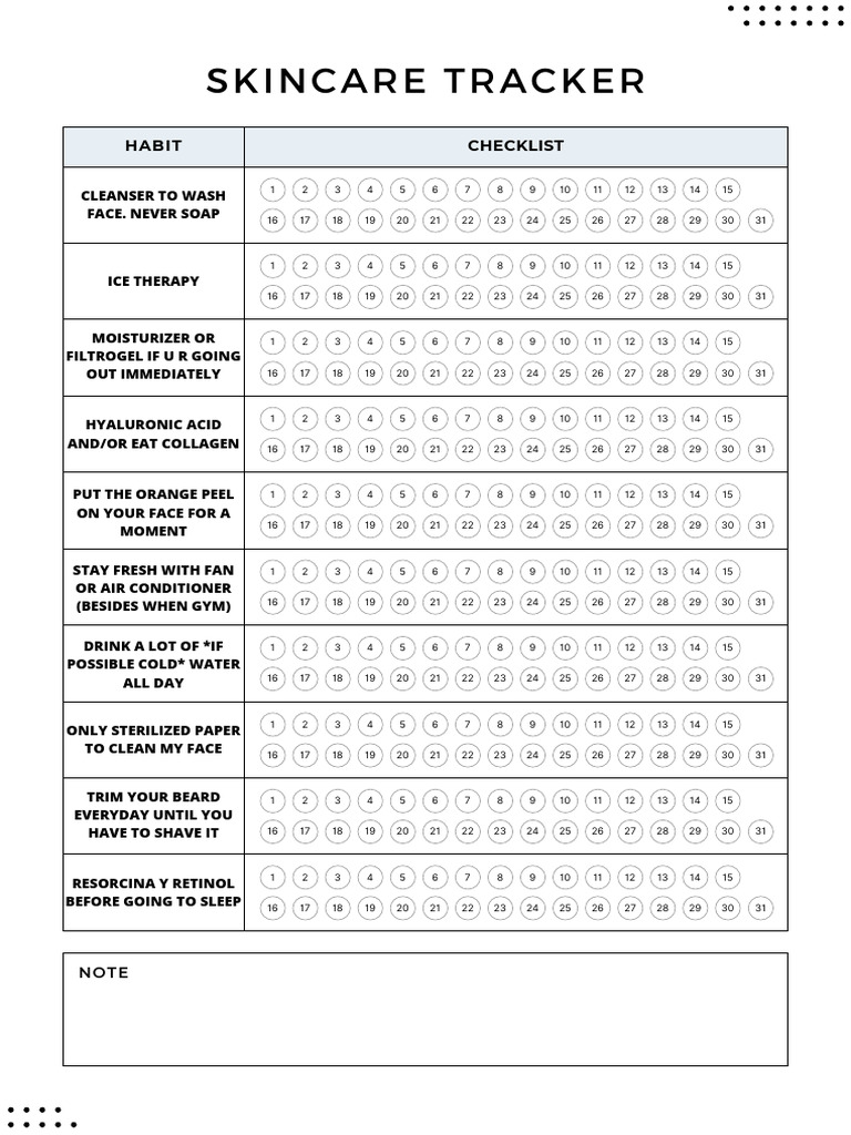 Skincare Tracker | PDF