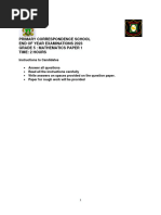 Grade 5 Term 3 Maths Test | PDF | Mathematics | Science