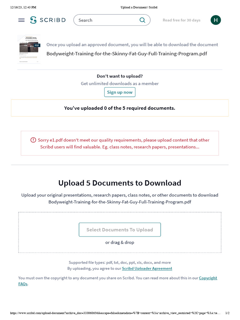 Upload 5 Documents To Download: Bodyweight-Training-for-the-Skinny-Fat-Guy-Full-Training-Program ...